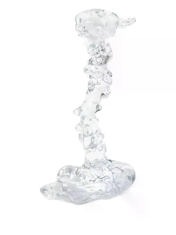 POLSPOTTEN Drip Glass Candle Holder - Neutrals