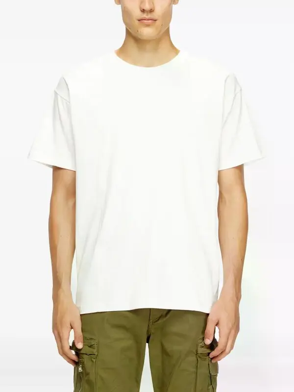 DIESEL® T-norm-int Embroidered-detail T-shirt - Neutrals