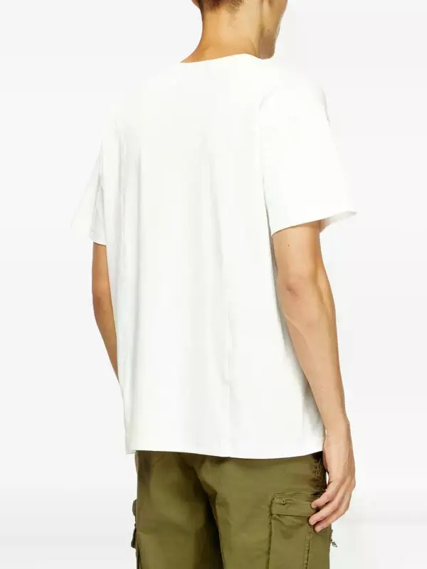 DIESEL® T-norm-int Embroidered-detail T-shirt - Neutrals