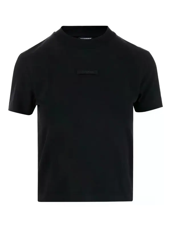 Jacquemus Gros Grain Logo Detail Crewneck T-shirt - Black