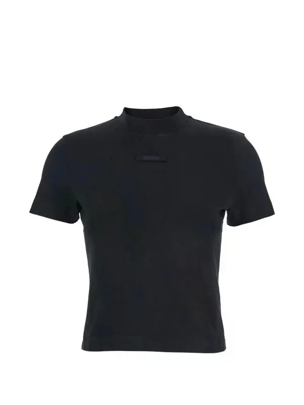 Jacquemus Gros Grain Logo Detail Crewneck T-shirt - Black