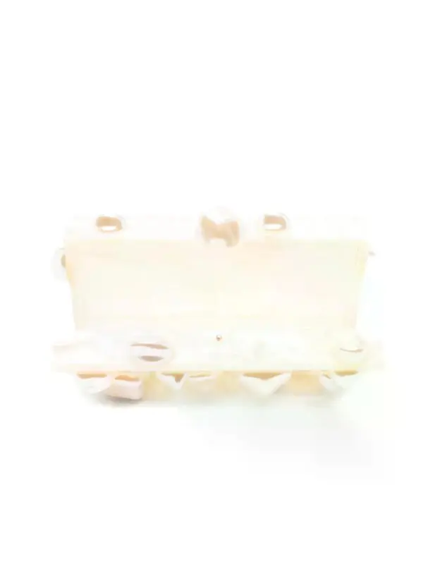 Cult Gaia Orbs Pearl-embellished Clutch - Neutrals