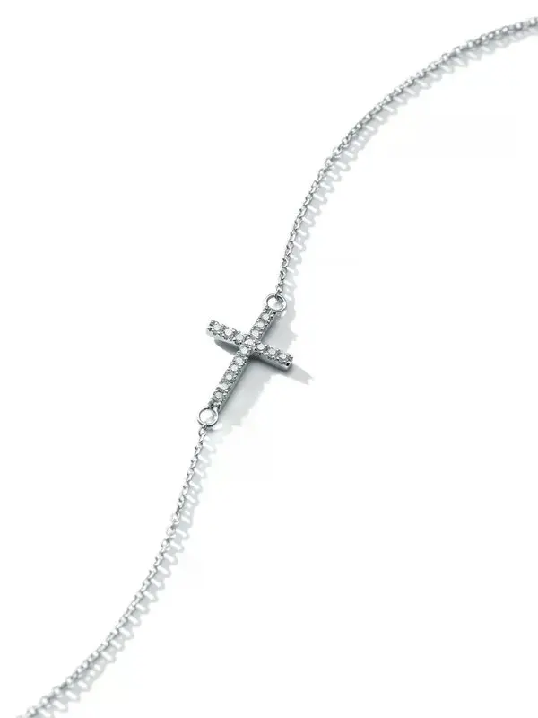 Mateo Sterling Diamond Cross Bracelet