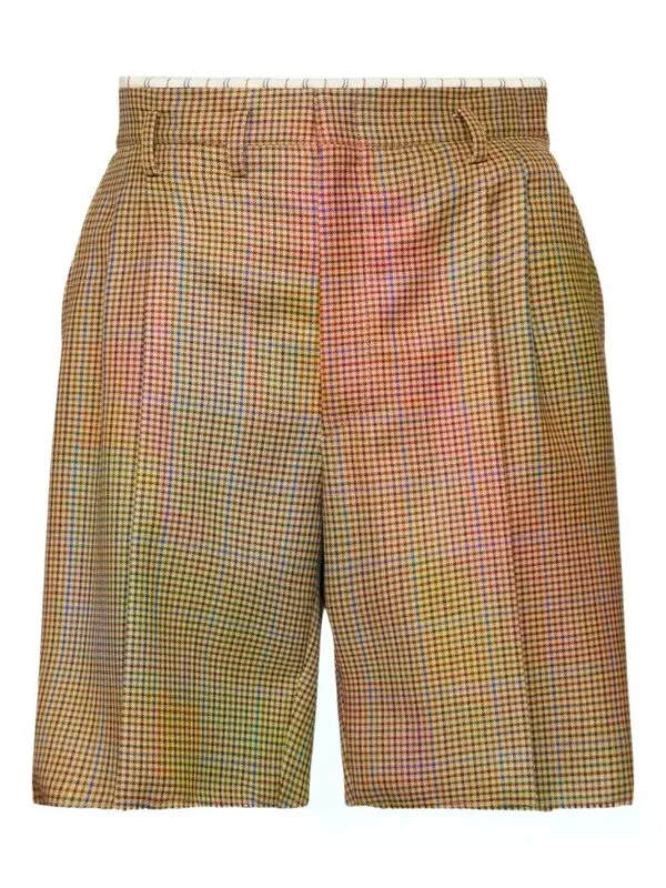 MAISON MARGIELA Check Tailored Shorts - Neutrals