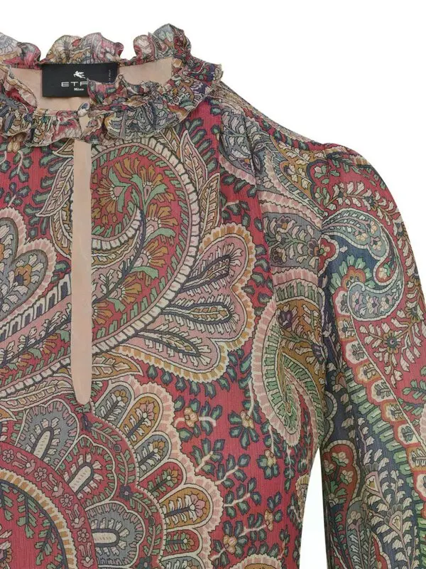 Etro Paisley Ruffled Maxi Dress