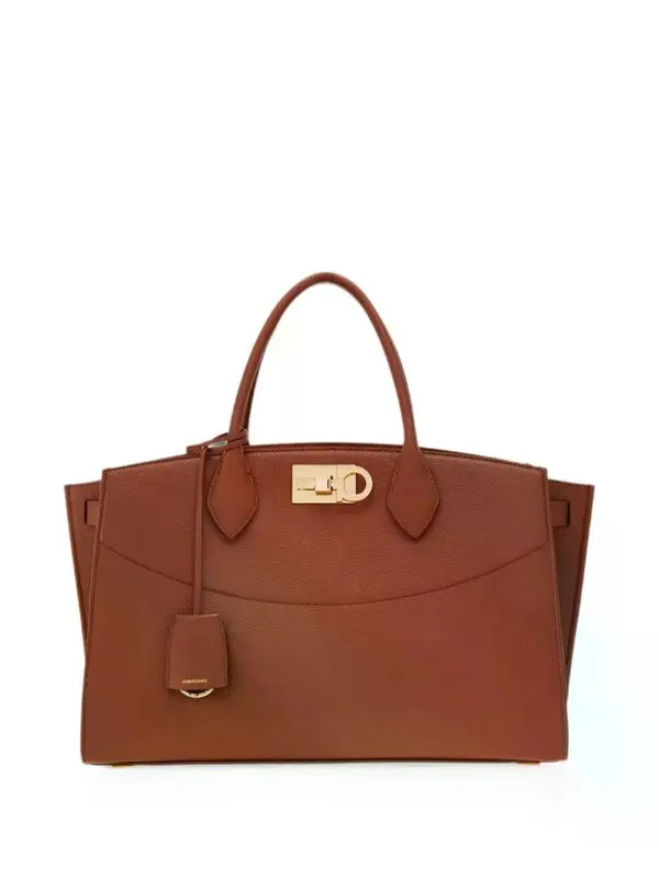 FERRAGAMO Studio Soft Tote Bag - Brown