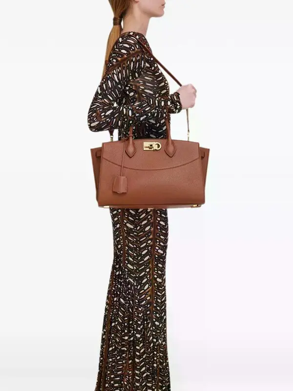FERRAGAMO Studio Soft Tote Bag - Brown