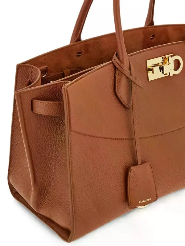 FERRAGAMO Studio Soft Tote Bag - Brown