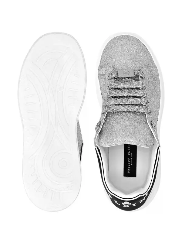 Philipp Plein Glitter Lace-up Sneakers