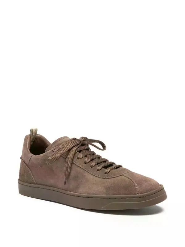 Officine Creative Karma Lace-up Suede Trainers - Brown