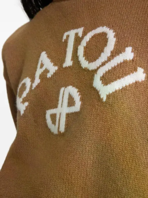 PATOU Intarsia Logo Cropped Jumper