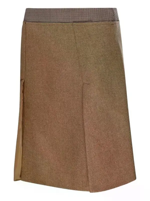 Sportmax Checked Waistband Midi Skirt