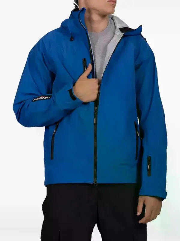 PODHIO Hooded Zip-front Jacket - Blue