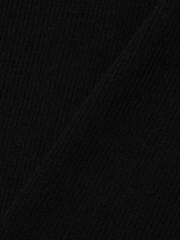 Khaite Celina" Ribbed Wool-blend Top - Black