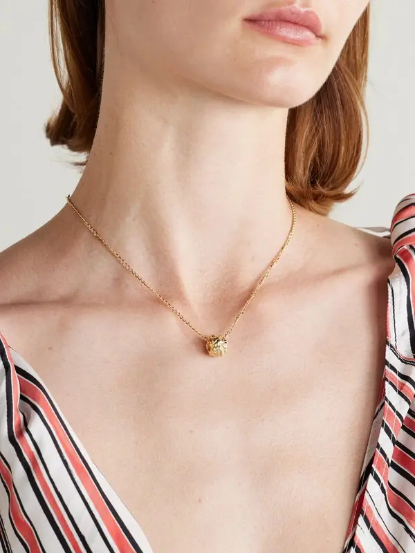 Bottega Veneta Plated Crystal Necklace