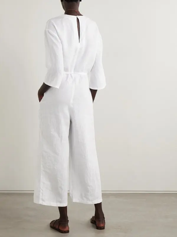 JAMES PERSE Linen Jumpsuit With Belt