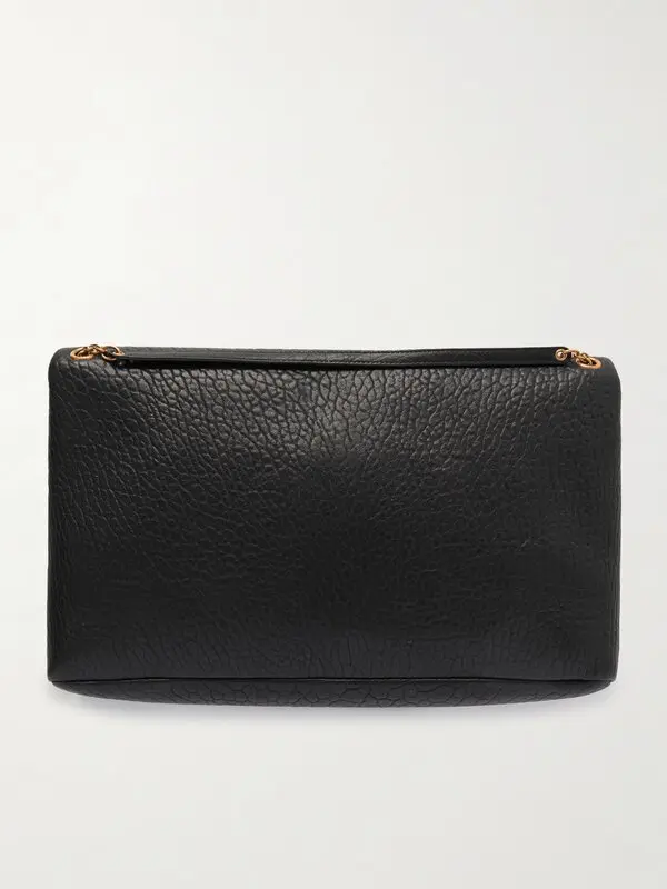 Saint Laurent Cassandre Large Textured Leather Clutch