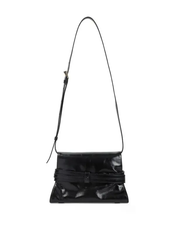 Moschino Buckle-fastening Leather Shoulder Bag