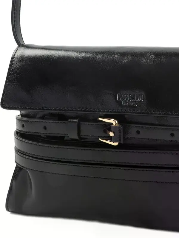 Moschino Buckle-fastening Leather Shoulder Bag