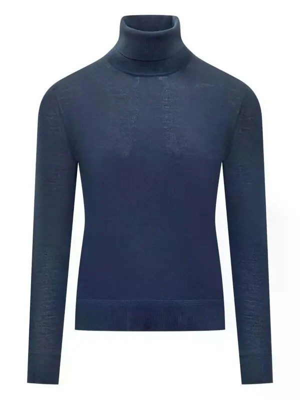 TOM FORD Fine Knit Turtleneck Sweater - Blue
