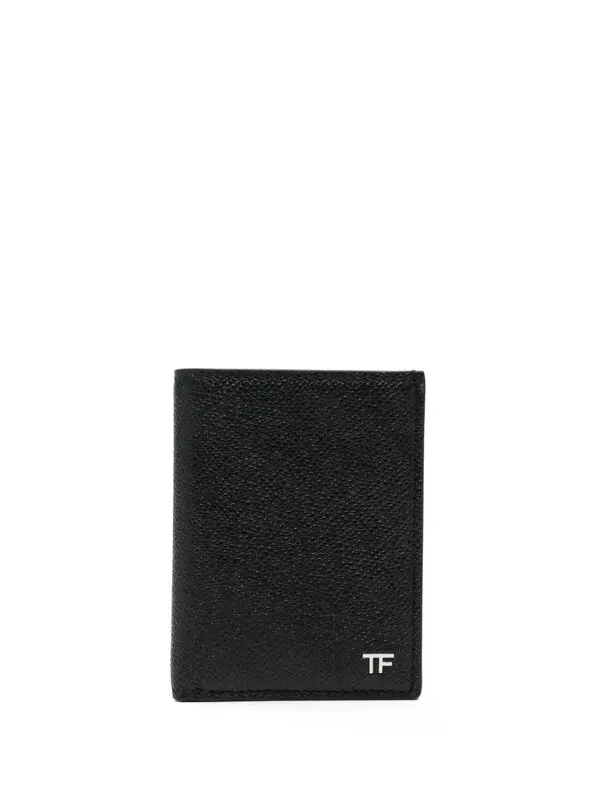 TOM FORD Logo-plaque Bi-fold Leather Wallet - Black