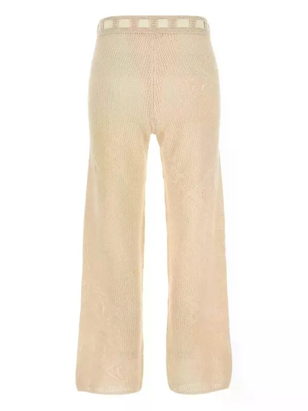 BODE Crochet Detail Trousers - Neutrals