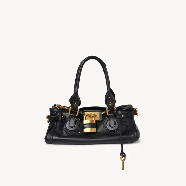Chloé Paddington Bag In Grained Leather - Black