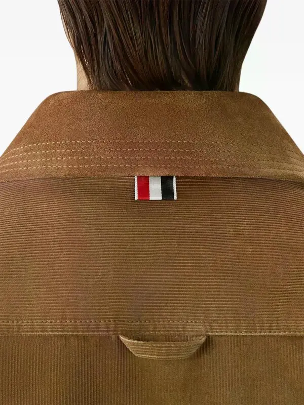 Thom Browne Corduroy Zip-up Jacket With Ribbed Trims
