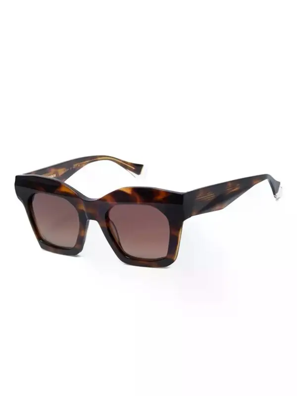 GIGI STUDIOS Geometric Acetate Sunglasses - Brown