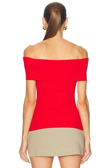 Givenchy Off-the-shoulder Knit Top - Vermillon