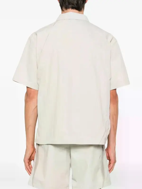 HELIOT EMIL Short-sleeve Panelled Shirt