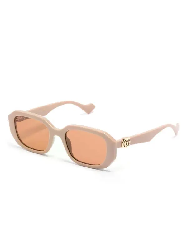 Gucci Geometric-frame Sunglasses - Neutrals