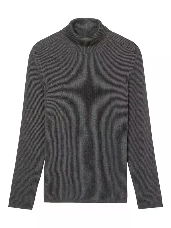 Marc O'polo Ribbed Knit Turtleneck Sweater - Grey