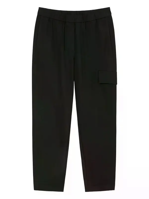 Marc O'polo Elasticated Waist Trousers With Flap Pocket - Black
