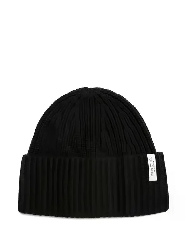 Marc O'polo Ribbed Beanie - Black