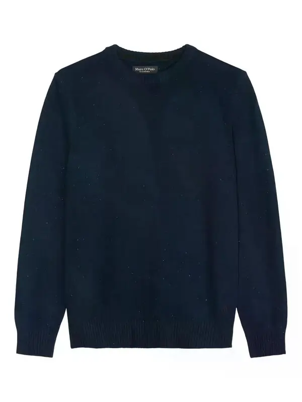Marc O'polo Textured Crew Neck Long Sleeve Sweater - Blue