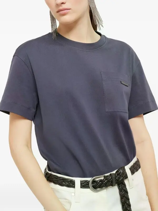 Brunello Cucinelli Cotton Jersey T-shirt With Patch Pocket