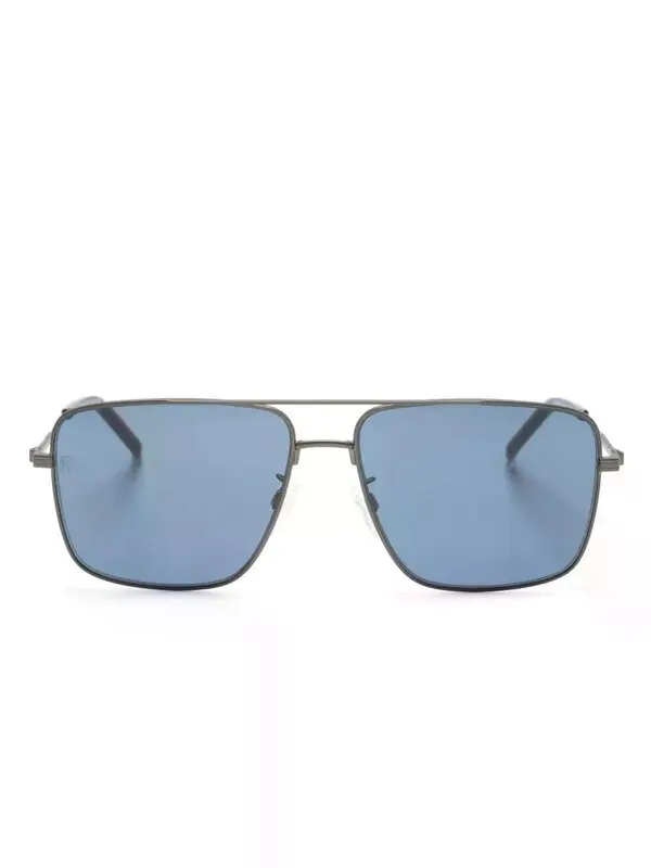 Tommy Hilfiger Pilot Frame Sunglasses With Blue Tinted Lenses - Silver