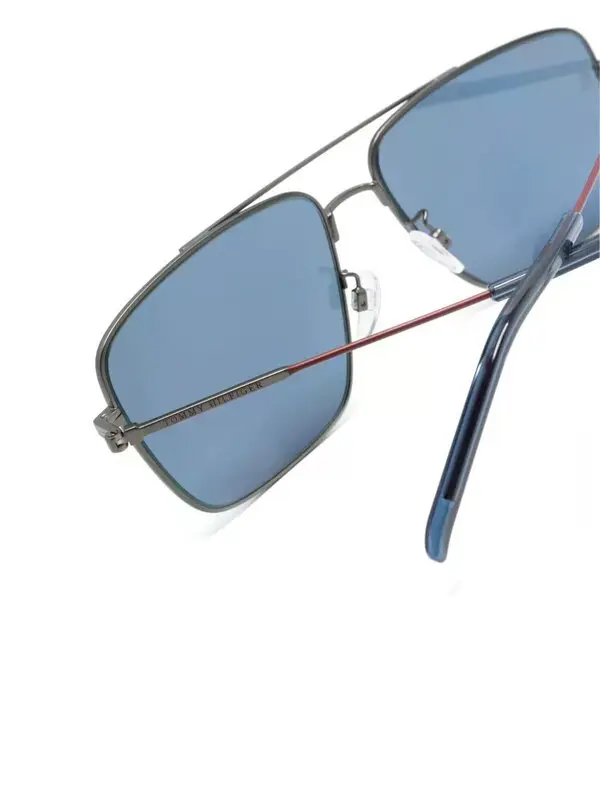 Tommy Hilfiger Pilot Frame Sunglasses With Blue Tinted Lenses