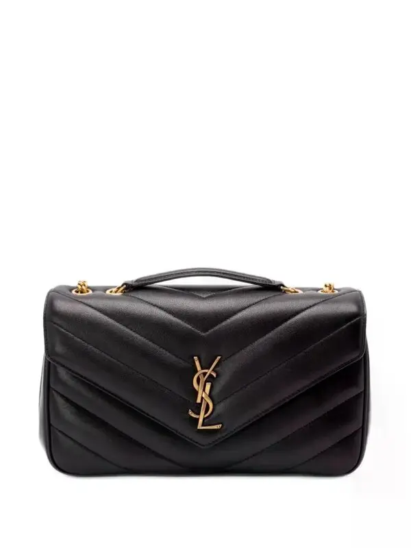 Saint Laurent Loulou Medium Quilted Lambskin Bag - Black