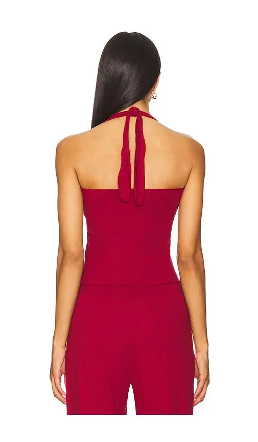 VIR VITA Pointelle Halter Top