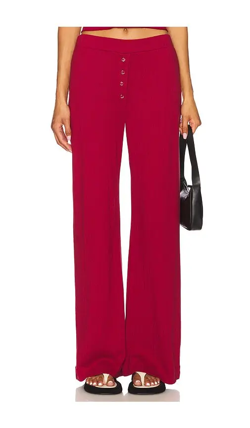 VIR VITA Pointelle Lounge Pant In . Also - Red