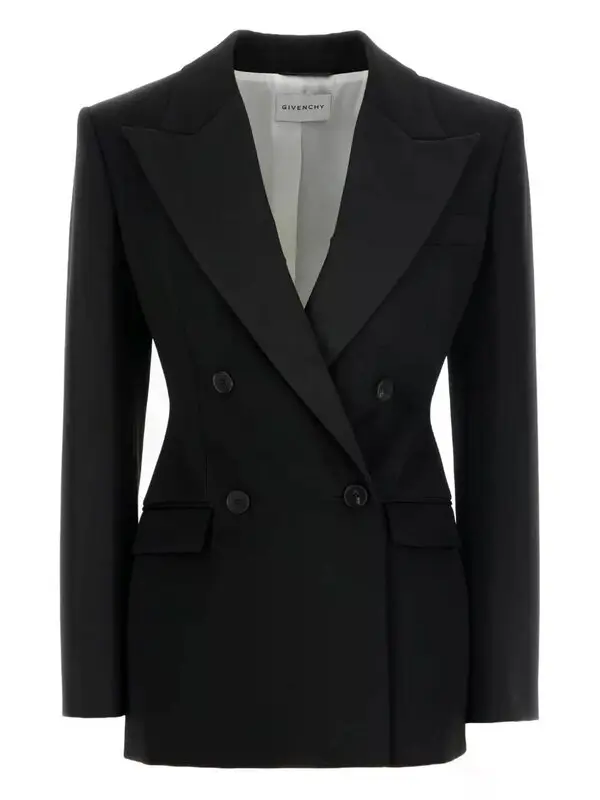 Givenchy Double-breasted Tuxedo Blazer - Black