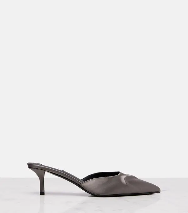Alaïa Le Cour 3d 55 Satin Mules - Grey