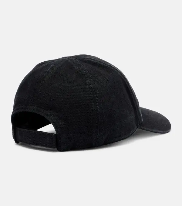 Miu Miu Logo Denim Baseball Cap