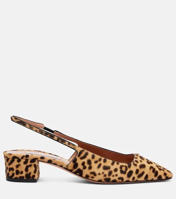 AQUAZZURA Ginza Calf Hair Slingback Pumps - Multicoloured
