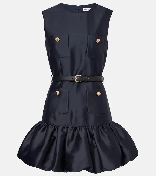 SELF-PORTRAIT Sleeveless Mini Dress - Blue