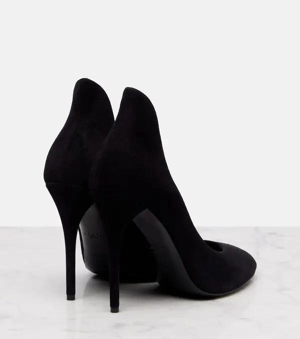 Alaïa Decollete 110 Suede Pumps - Black