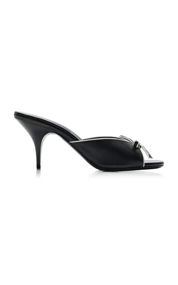 Miu Miu Leather Mules - Black