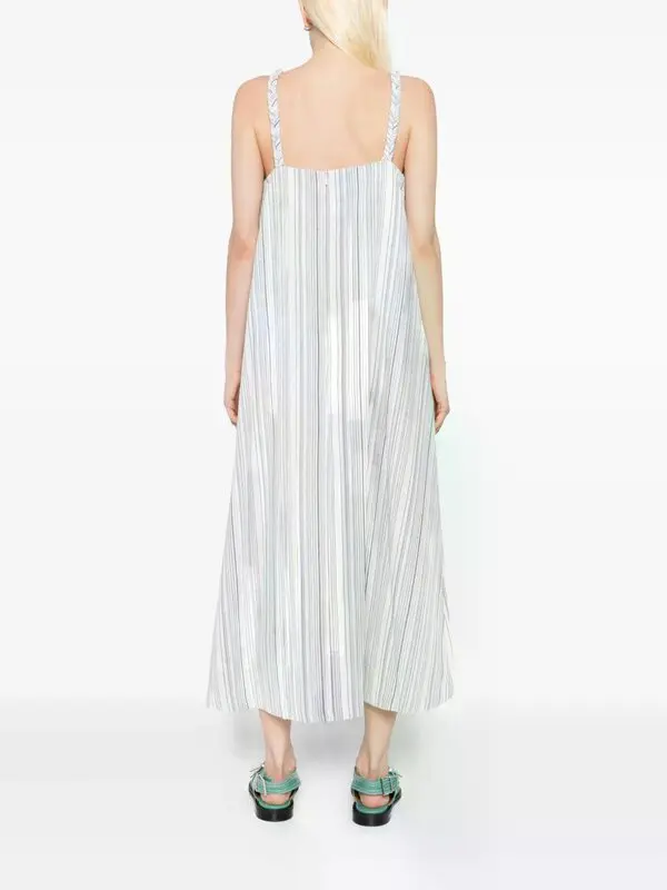 B+AB Sleeveless Striped Midi Dress - Blue